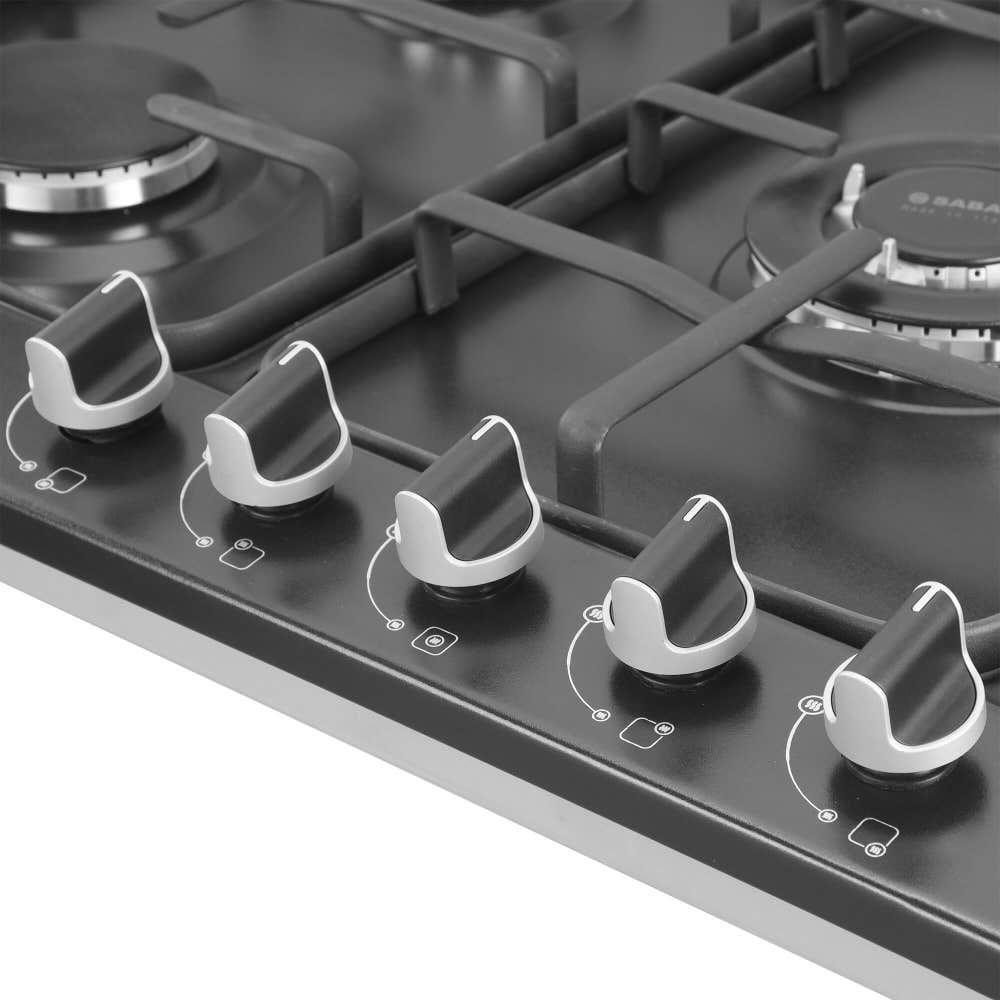 Unionaire BH5090B-8-IS-MD Built-in Gas Cooker, 5 Burners, 90 cm - Black ...